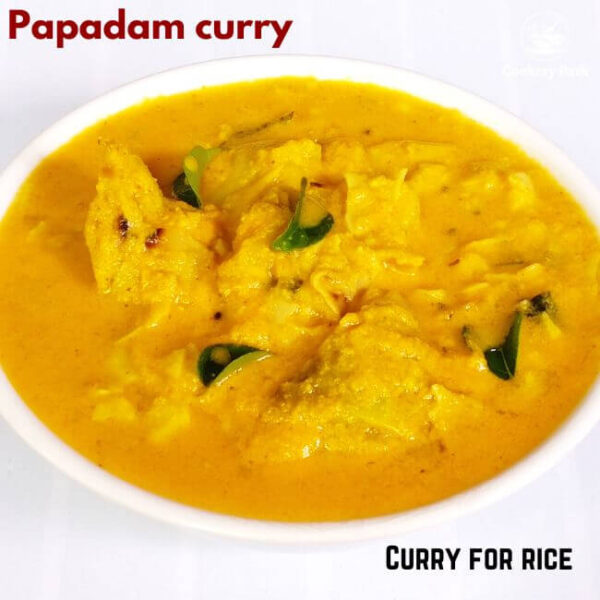 Pappadam Curry recipe | Pappad curry | Quick curry recipe - Cookery Park